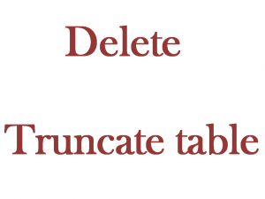DELETE y TRUNCATE TABLE - DBA dixit